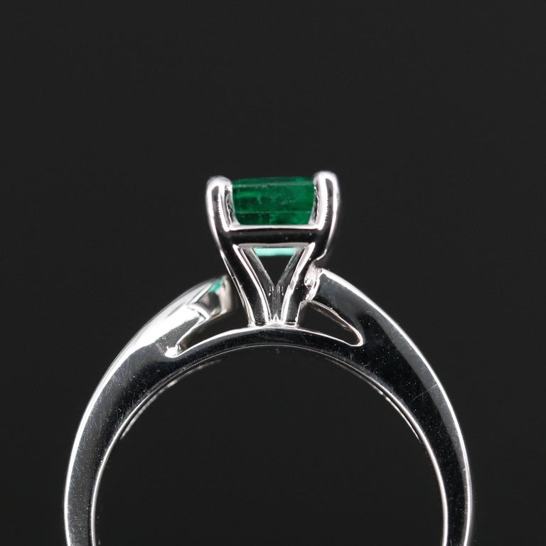 Customizable Unique Emerald Engagement Ring, Art Deco Half Eternity ...