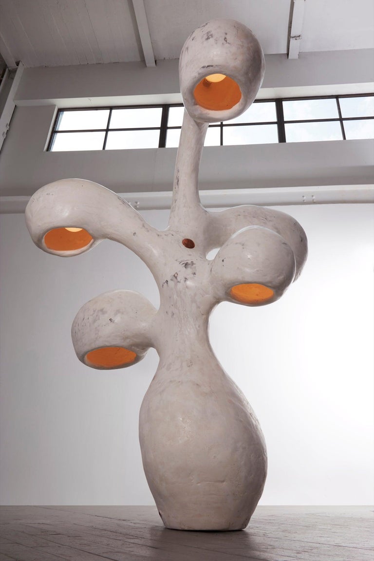 Unique "Fertility Form" Illuminated Sculpture in Gypsum by Rogan ...