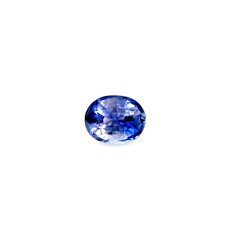 Unique Fine Ceylon Blue Violet Sapphire 0.45ct Oval Cut Blue Rare VVS ...