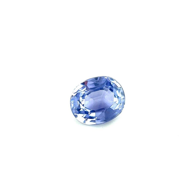 Unique Fine Ceylon Blue Violet Sapphire 0.82ct Oval Loose Cut Blue Rare ...