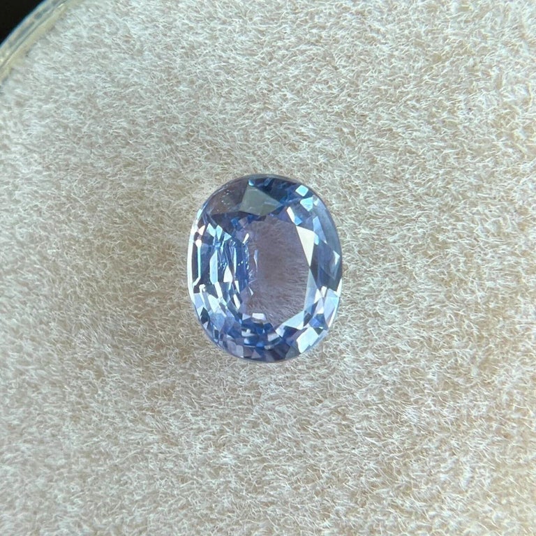 Unique Fine Ceylon Blue Violet Sapphire 0.82ct Oval Loose Cut Blue Rare ...