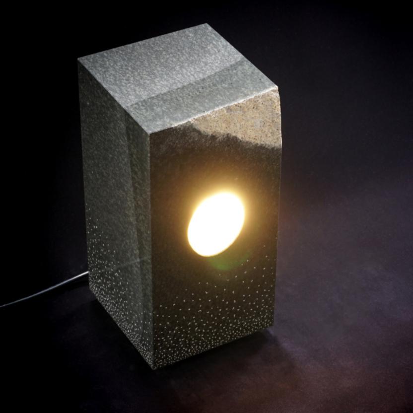 Unique Floor Lamp, Daté Kan Stone Design by Okurayama For Sale at 1stDibs