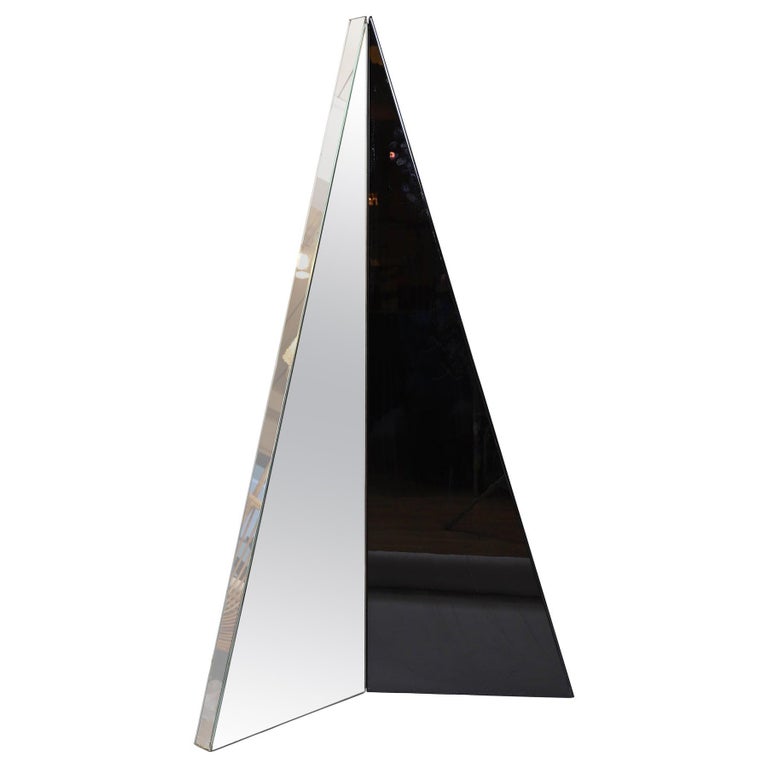 Unique Geometric Free Standing Diptych Mirror Sculpture at 1stDibs