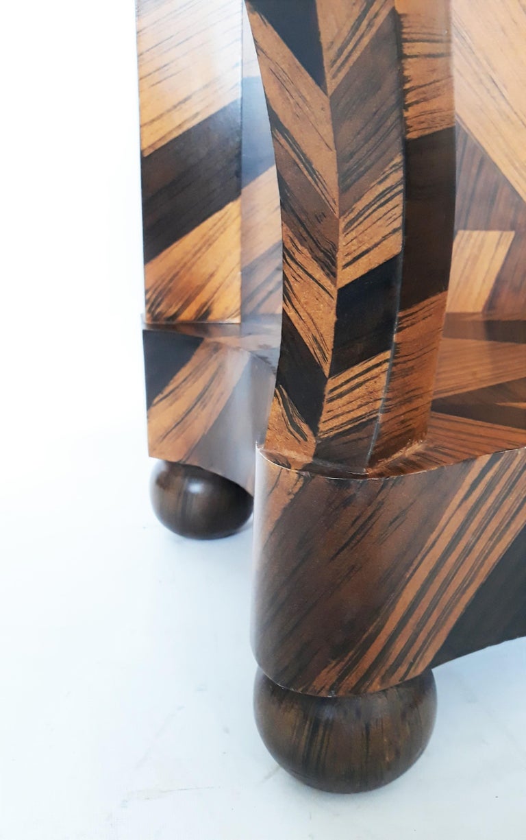 Unique Geometric Marquetry Console Table at 1stDibs | unique console ...