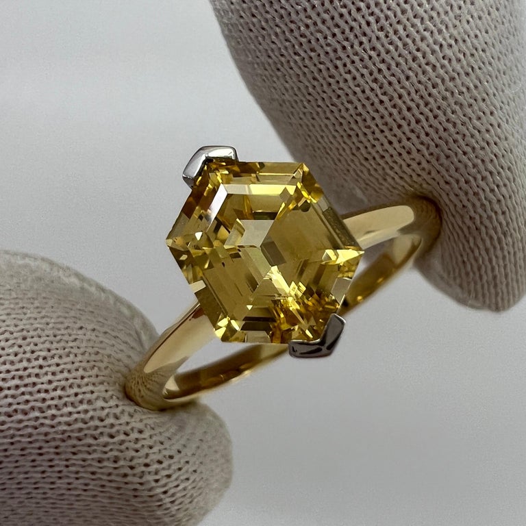 Unique GIA Certified Untreated Yellow Ceylon Sapphire Fancy Hexagonal ...