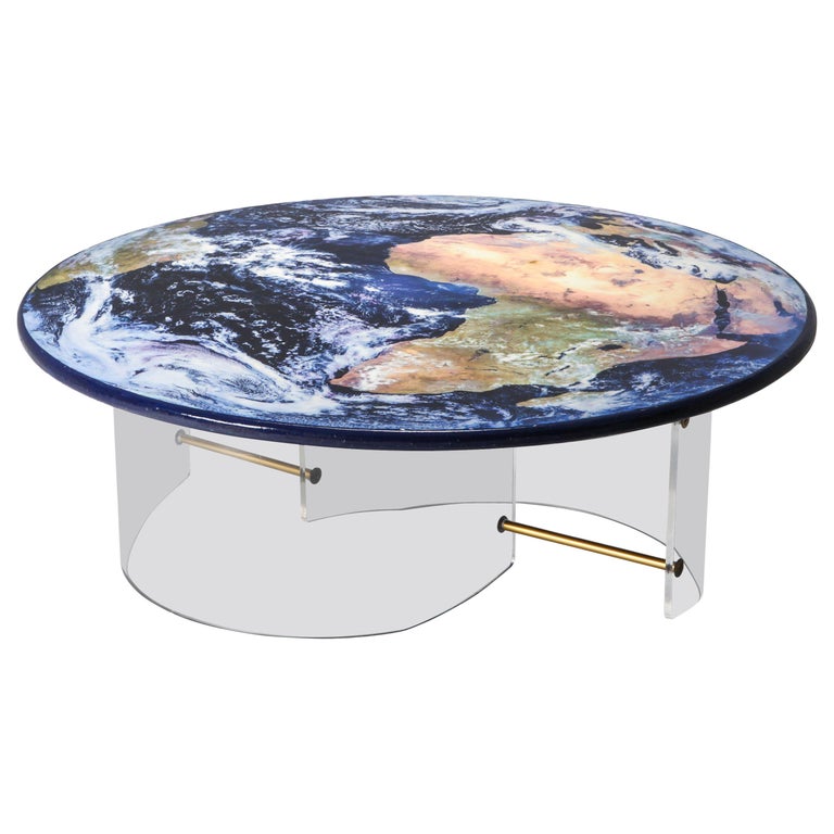 Unique Globe Table with Plexi Base For Sale at 1stDibs