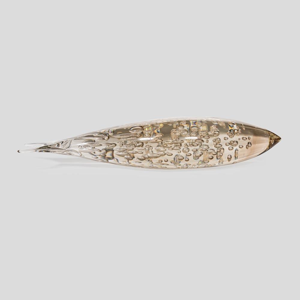 Unique Hand Blown Murano Bullicante Glass Fish Sculpture by Alberto ...
