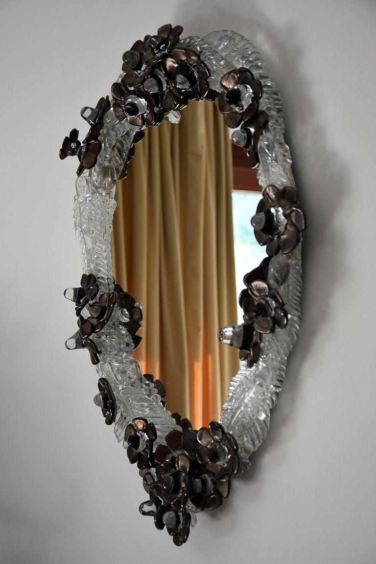 Unique Handmade Glass Mirror by Artist Debby Eerens For Sale at 1stDibs