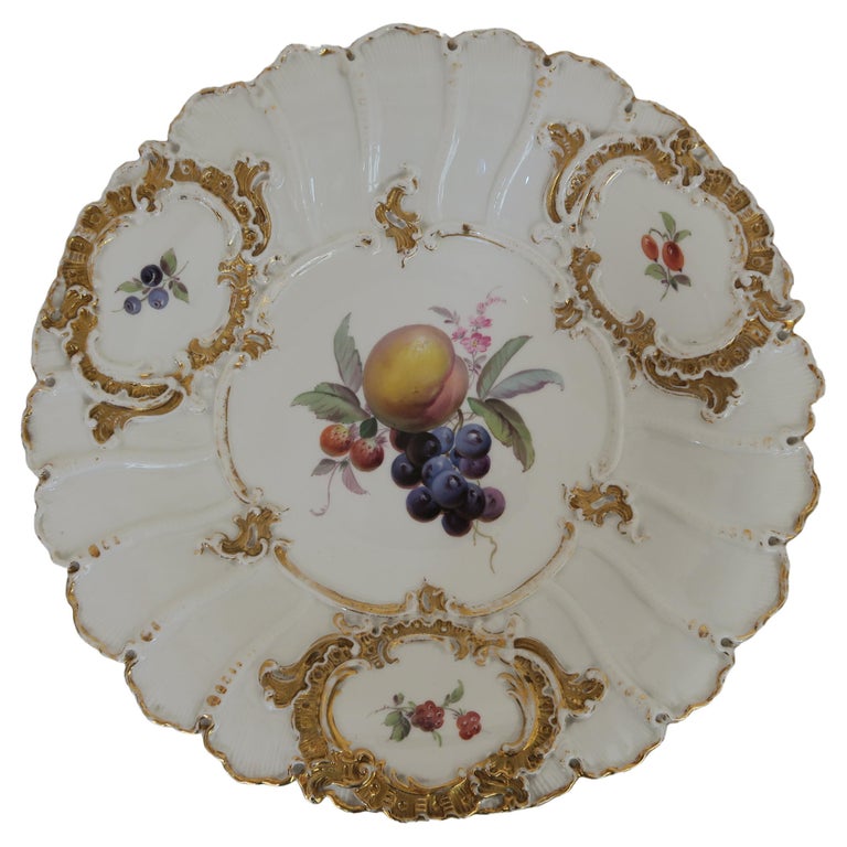Unique Hand Painted Fruit Bowl by Porcelain-Manufacture of Meissen For ...