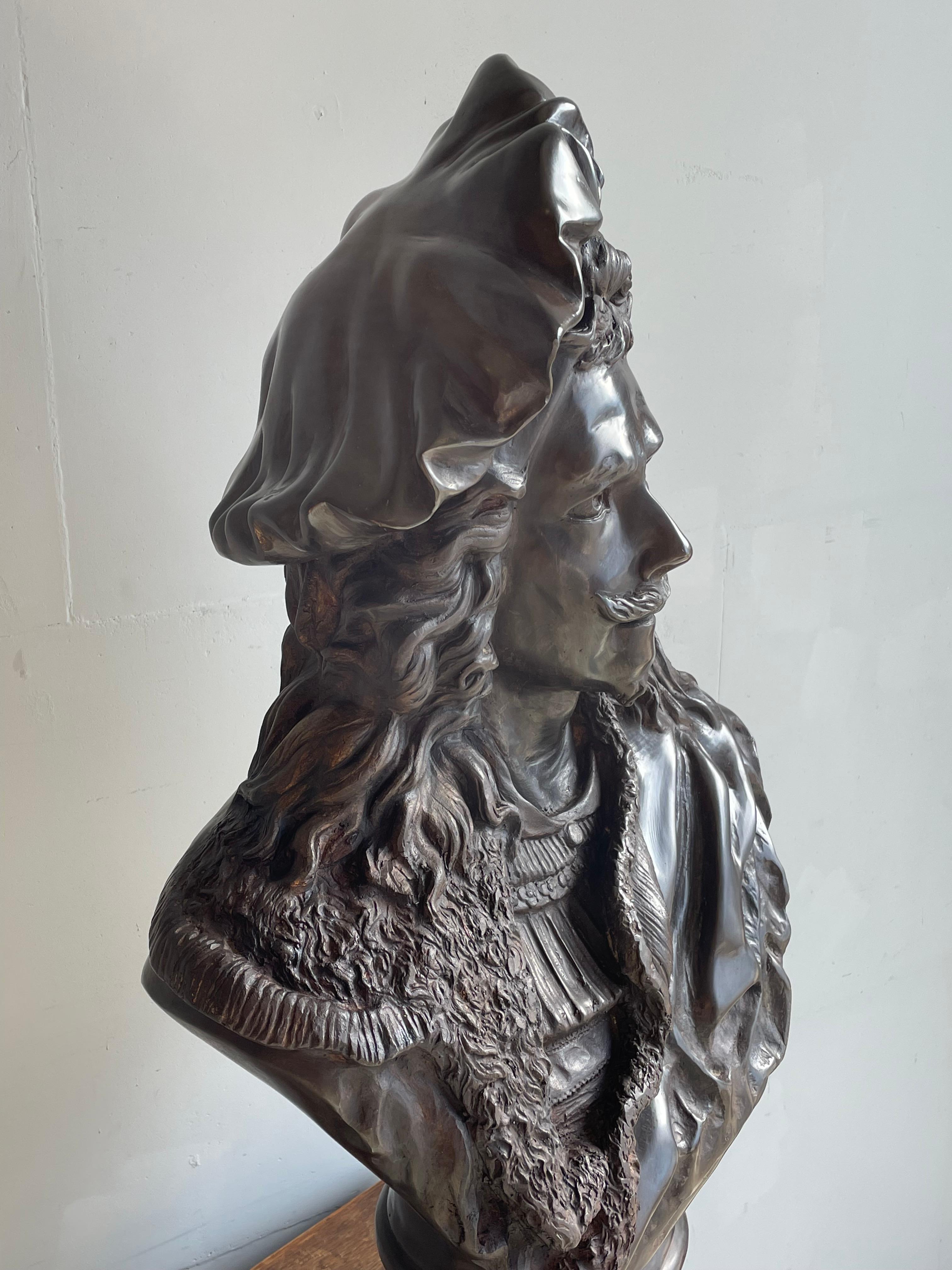 Unique Handcrafted Lifesize Bronze Bust Sculpture of Our Dutch Painter ...