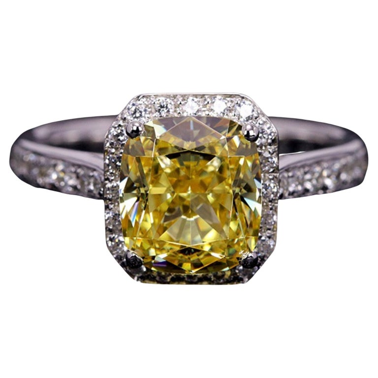 Customizable Unique Handmade Asscher Cut Wedding Engagement Ring Silver ...