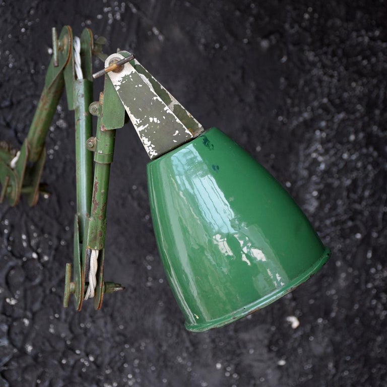 Unique Handmade English Mechanics Enamel Green Industrial Articulated ...