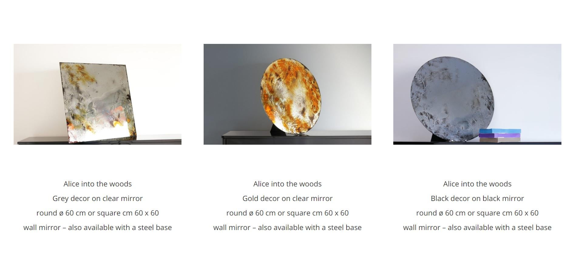 Unique Handmade Grisaille Alice Mirror by Slow Design For Sale at 1stDibs