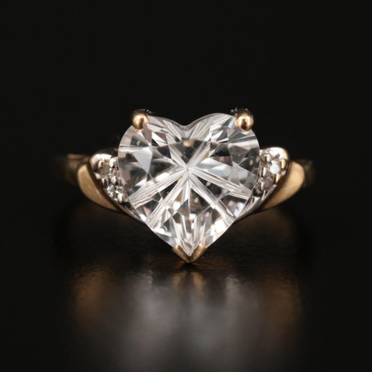 Customizable Unique Heart Cut Diamonds Engagement Ring, Bridal Diamonds ...