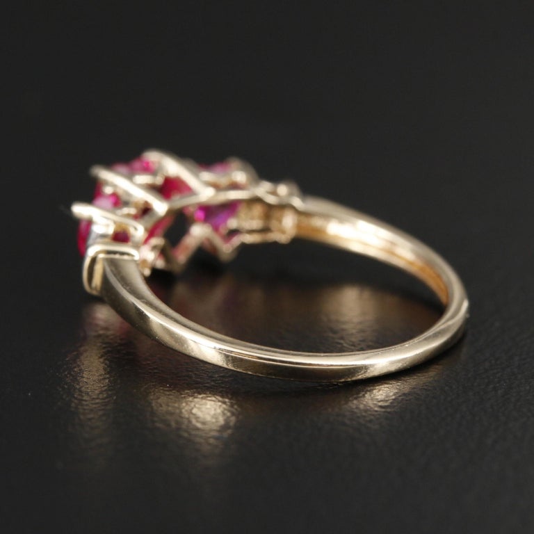 Customizable Unique Heart Shaped Ruby Engagement Ring, Ruby Bridal ...