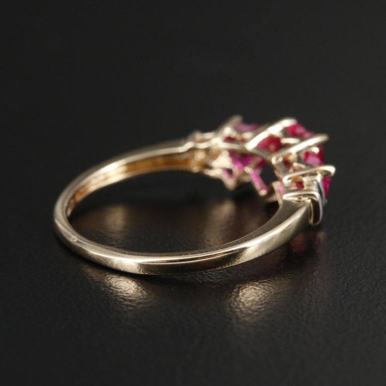 Customizable Unique Heart Shaped Ruby Engagement Ring, Ruby Bridal ...