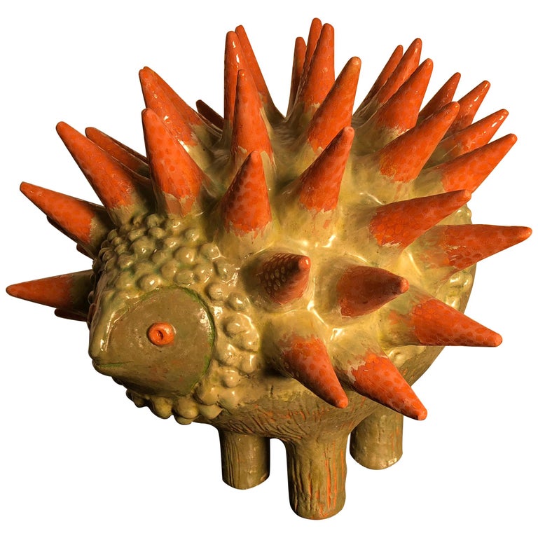 Unique Hedgehog Sculpture Few of a Kind Masterpiece Artisan Eva Fritz ...