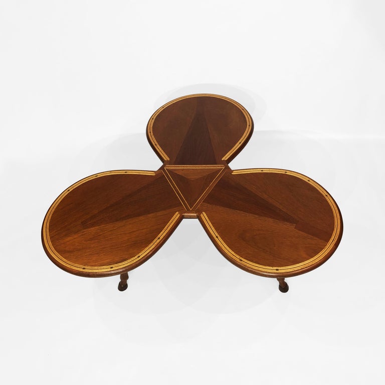 Unique Horse Petal Hoof Tripod Coffee Table Midcentury Antique 50s 60s ...