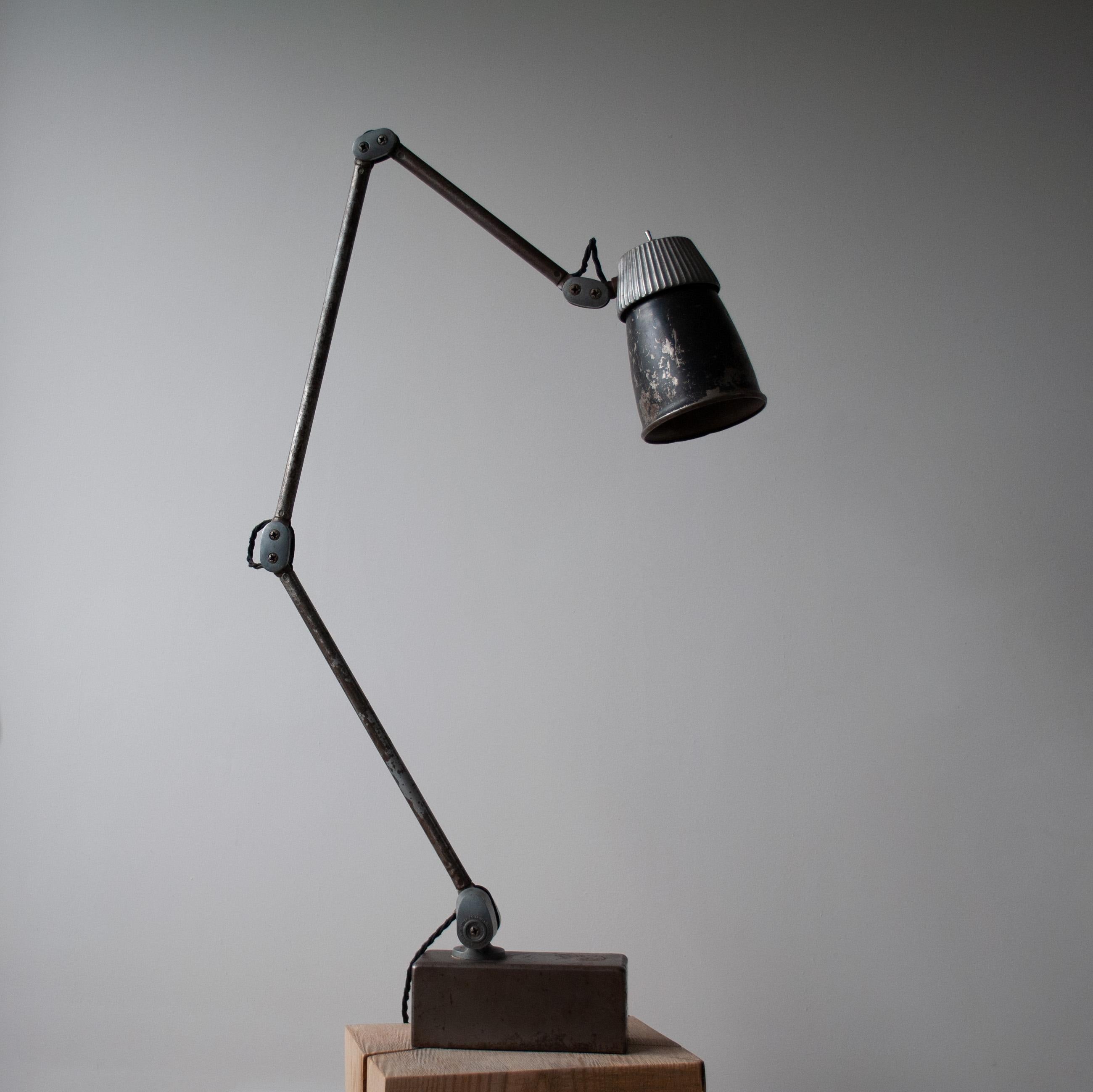Unique Industrial British Articulated Lamp For Sale at 1stDibs