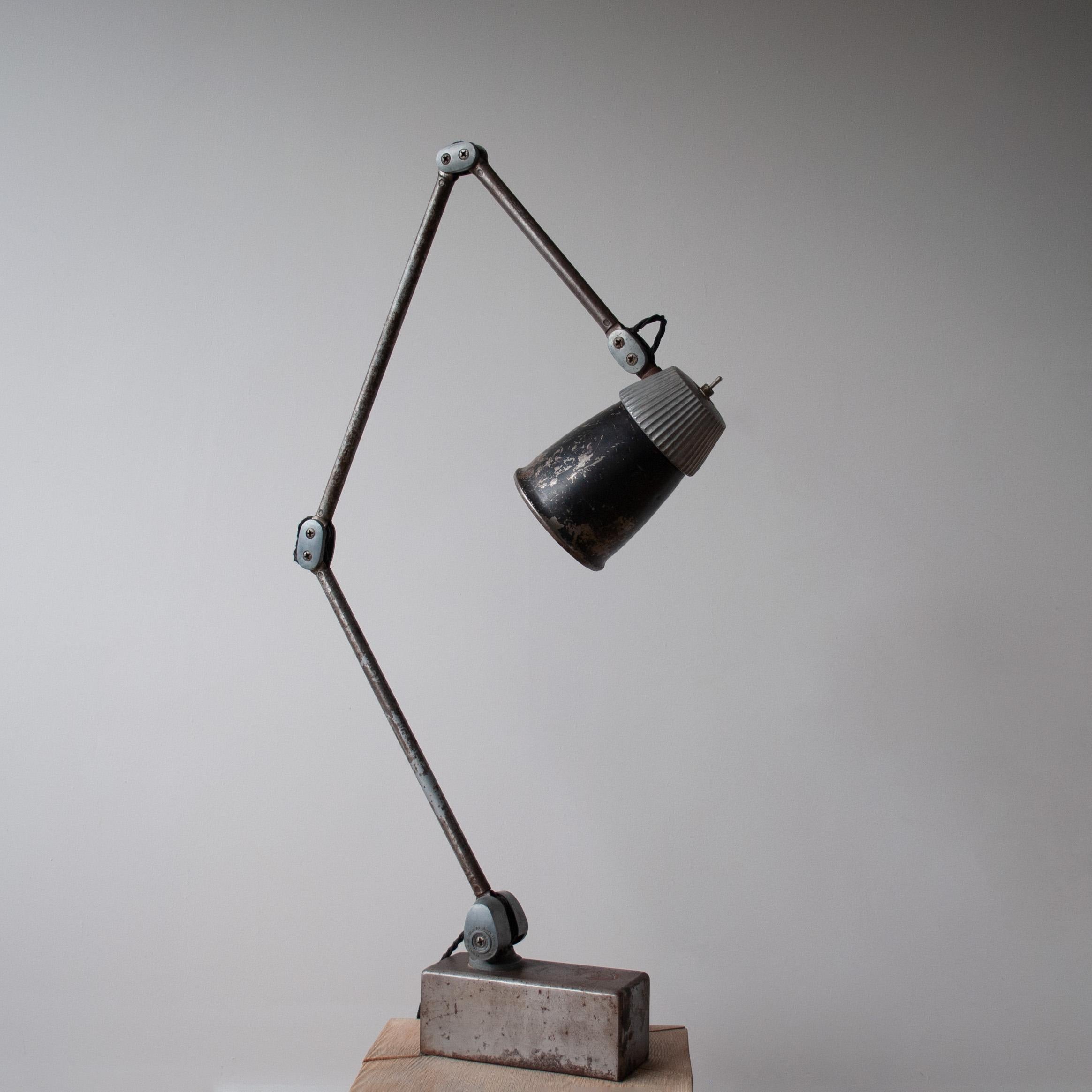 Unique Industrial British Articulated Lamp For Sale at 1stDibs