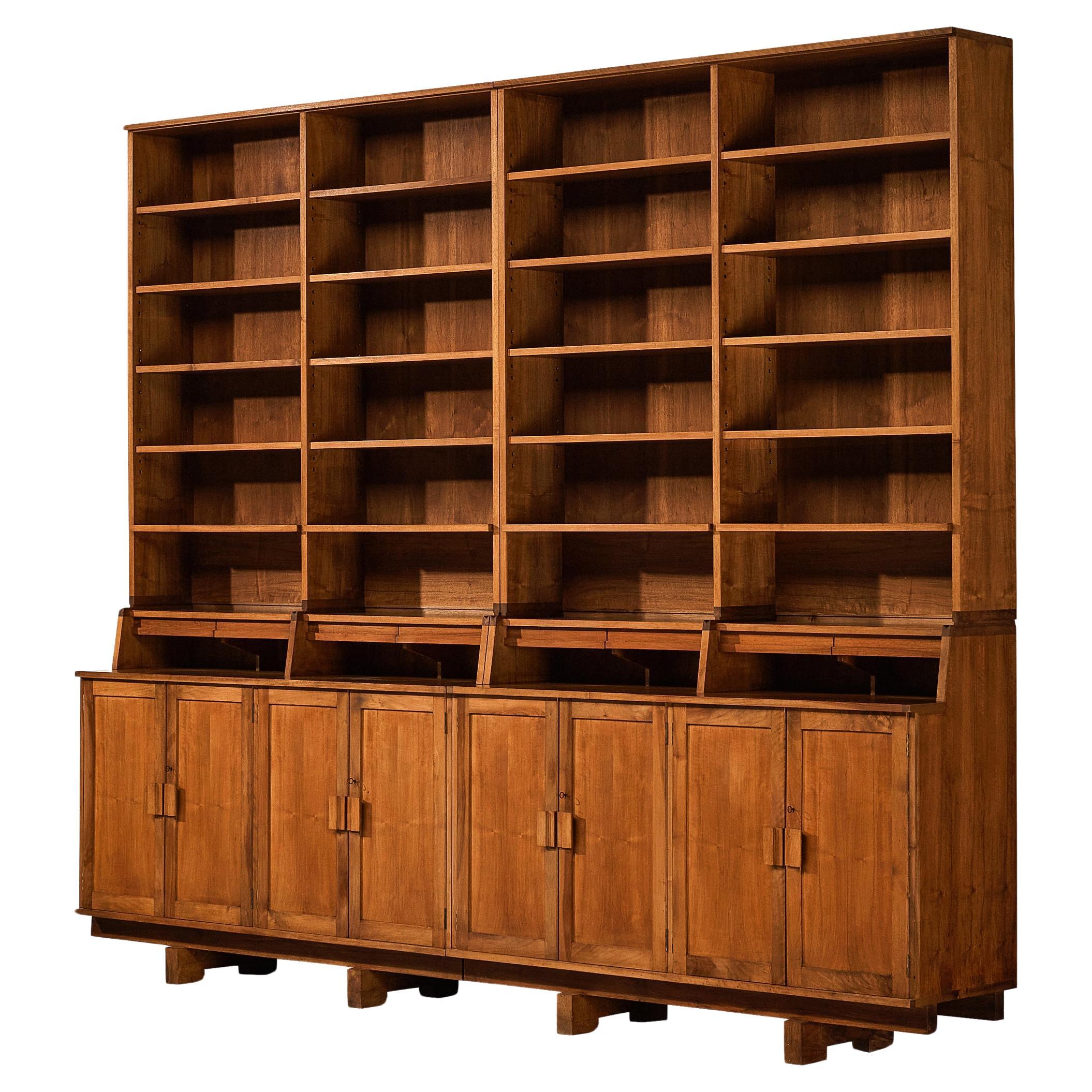 Unique Italian Large Wall Unit with Writing Desk in Maple and Birch For ...