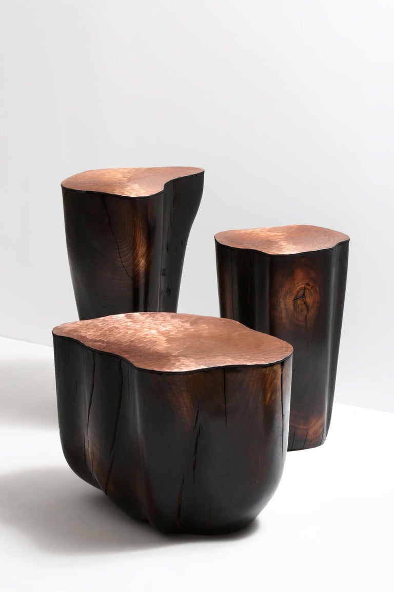 Unique Large Duramen Copper Top Sculpture by Jules Lobgeois For Sale at ...