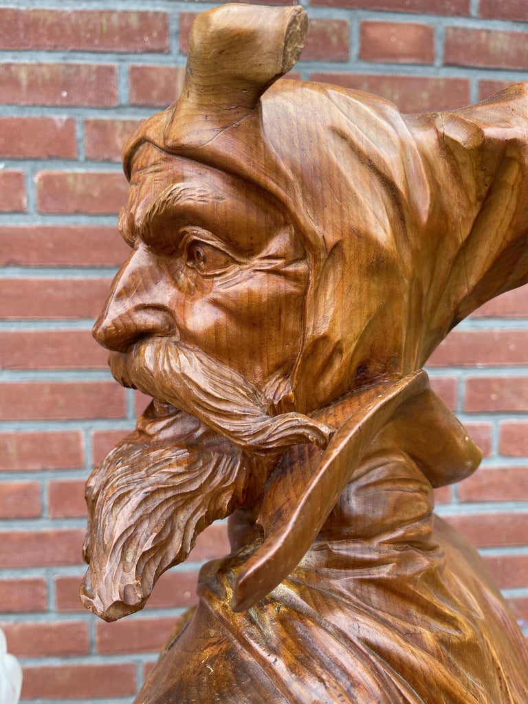 Unique and Large Hand Carved Sculpture / Mephisto Floor Lamp / Faust ...