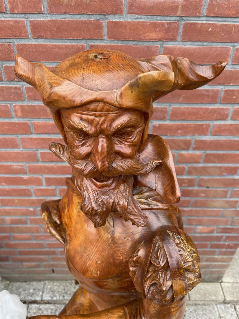 Unique and Large Hand Carved Sculpture / Mephisto Floor Lamp / Faust ...