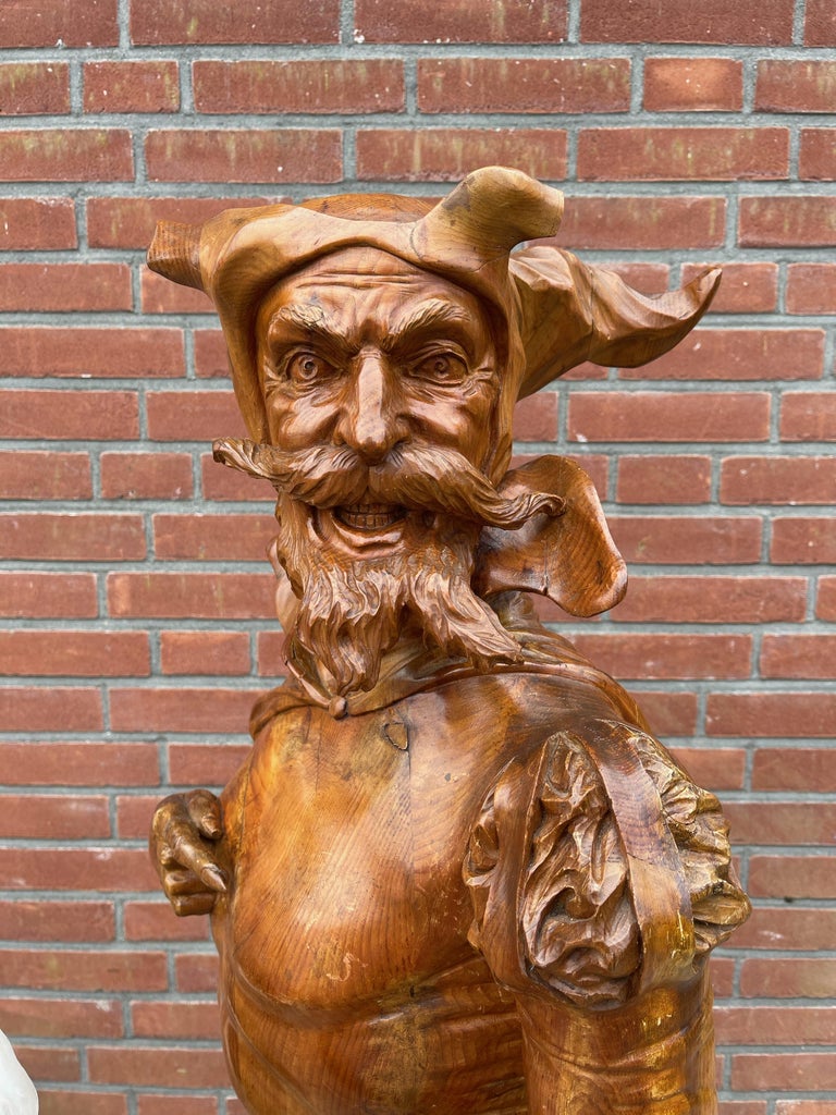 Unique and Large Hand Carved Sculpture / Mephisto Floor Lamp / Faust ...