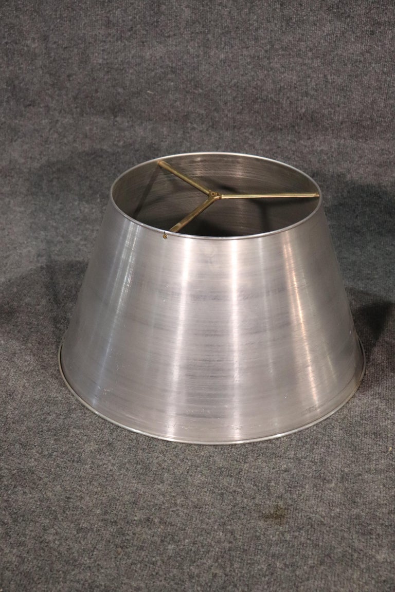 Unique Large Spun Aluminum and Brass Mid-Century Modern Lamp Shades ...