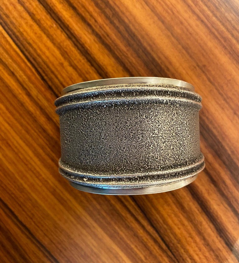 Unique Larry Golsh Sterling Silver Cuff For Sale at 1stDibs