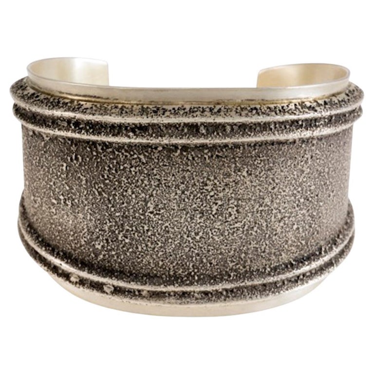 Unique Larry Golsh Sterling Silver Cuff For Sale at 1stDibs