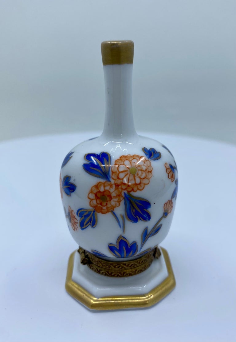 Unique Limoges France Hand Painted Porcelain Vase Trinket Box with ...