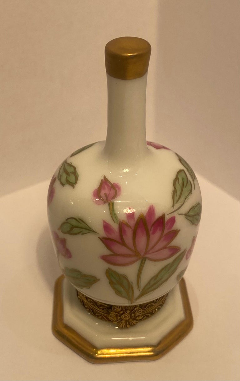 Unique Limoges France Hand Painted Porcelain Vase Trinket Box with ...