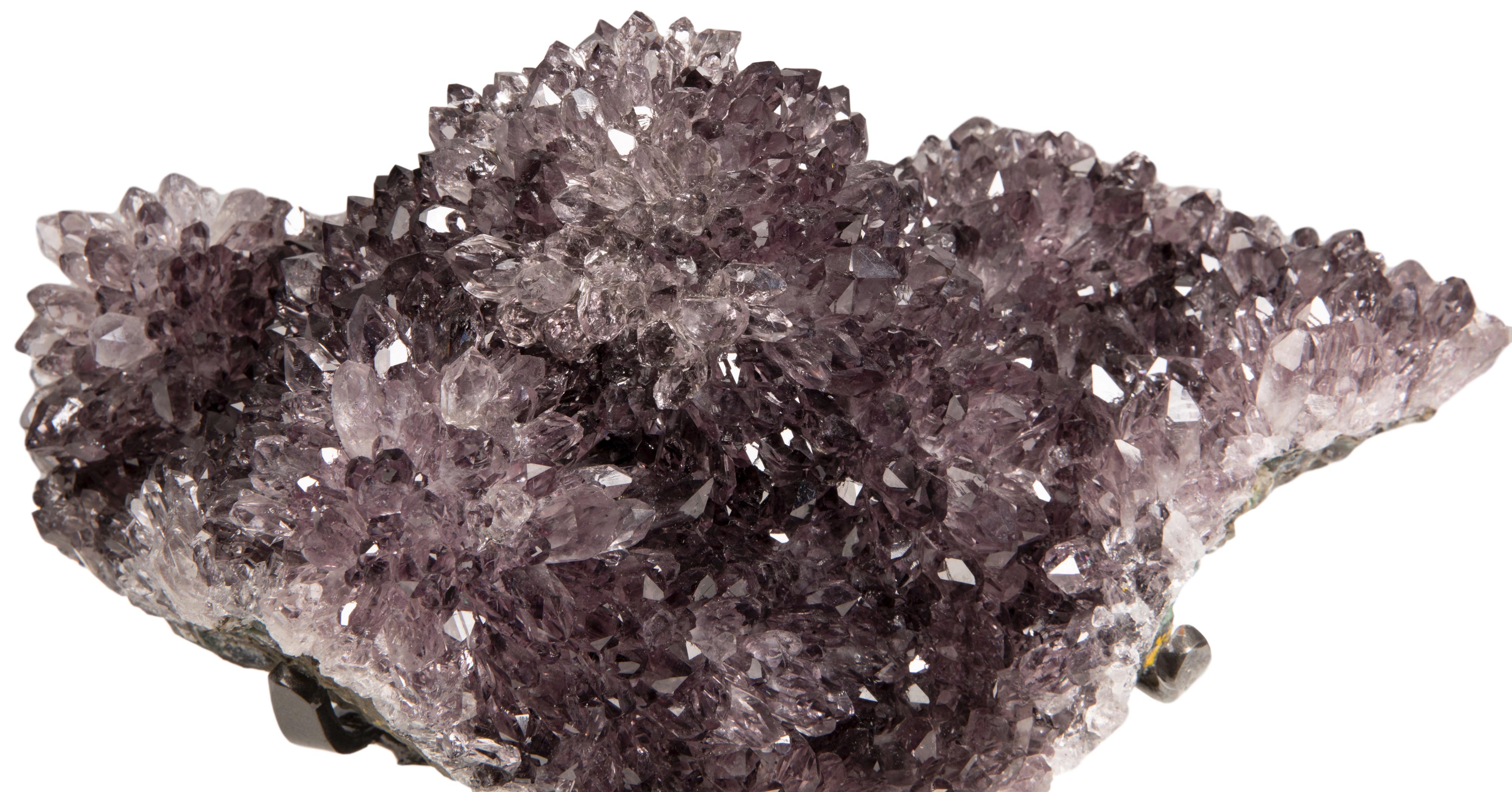 Long Pointed Amethyst and White Quartz Formation at 1stDibs