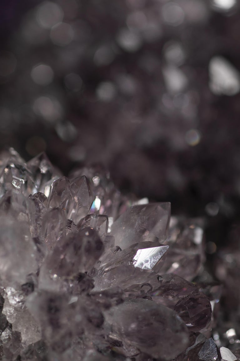 Long Pointed Amethyst and White Quartz Formation at 1stDibs