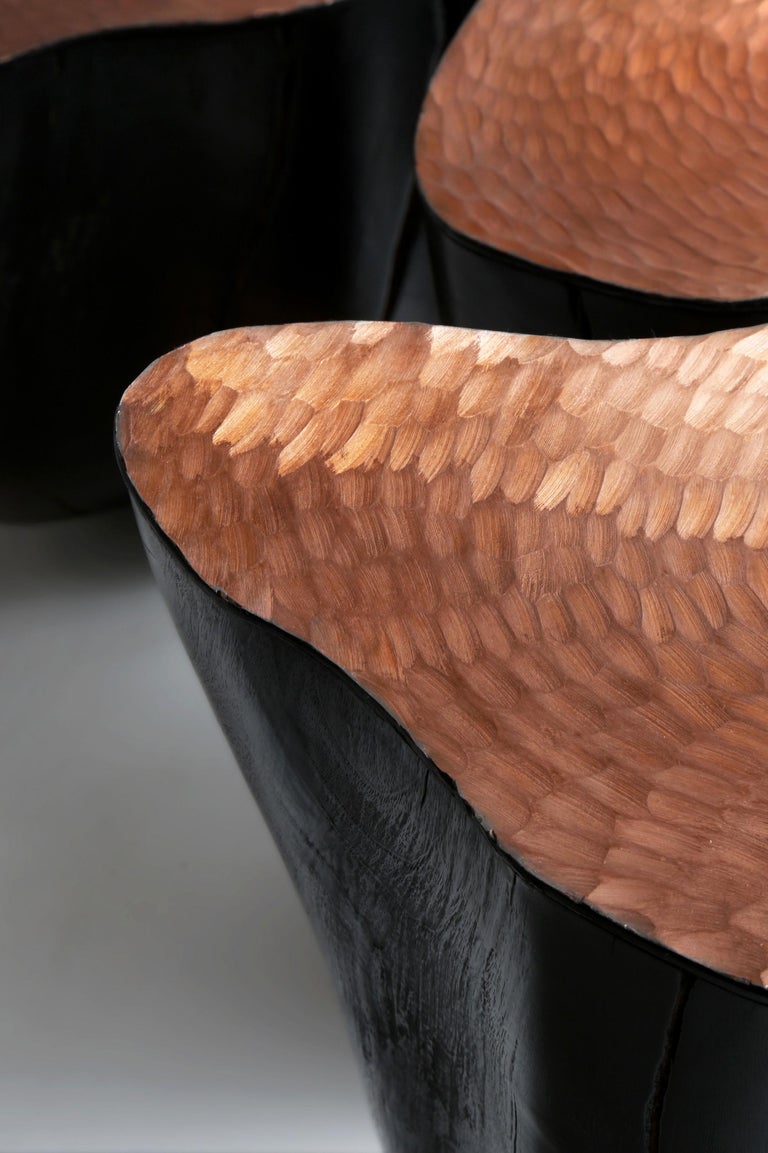 Unique Long Duramen Copper Top Sculpture by Jules Lobgeois For Sale at ...