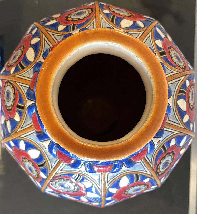 Unique Longwy French Art Deco Vase by Maurice Paul Chevalier June 15 ...