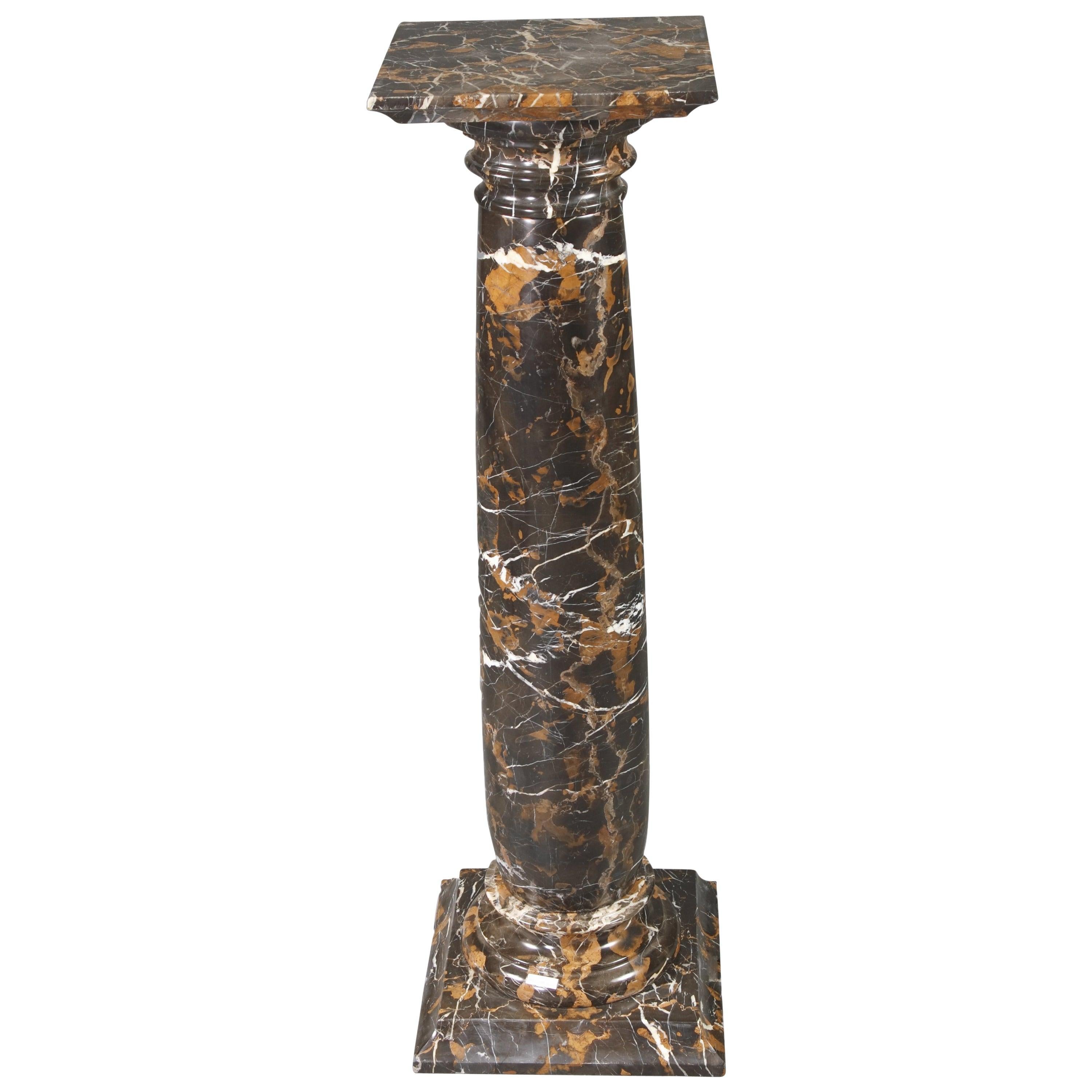 Unique Marble Column with Natural Grain polished For Sale at 1stDibs