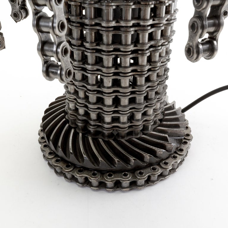 Unique Metal Chain Table Lamp, Sweden, 2000s For Sale at 1stDibs