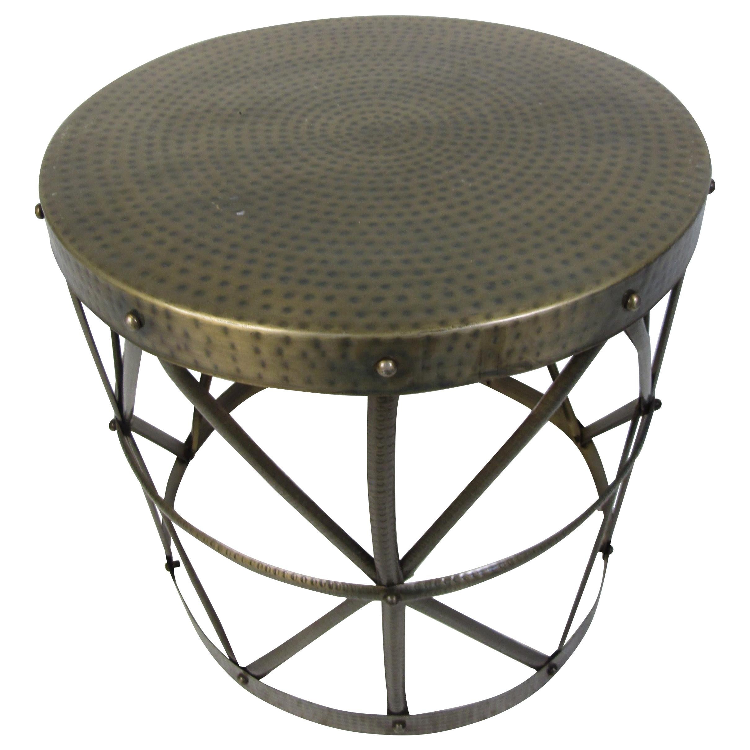 Unique Metal Side Table For Sale at 1stDibs