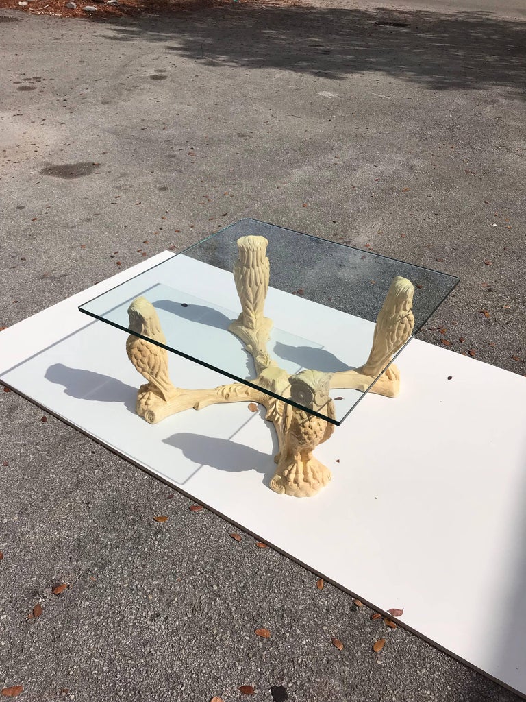 Unique Mid-Century Modern Square ''Curved Owls'' Cocktail Table or ...