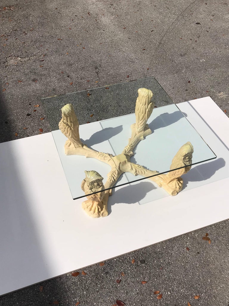 Unique Mid-Century Modern Square ''Curved Owls'' Cocktail Table or ...