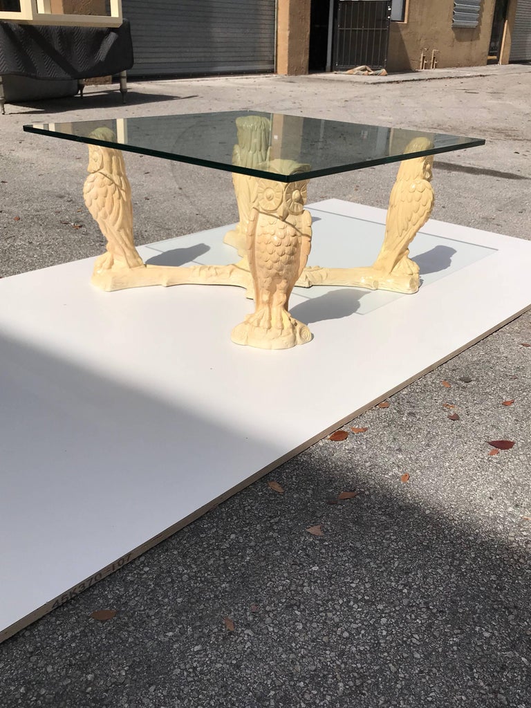 Unique Mid-Century Modern Square ''Curved Owls'' Cocktail Table or ...