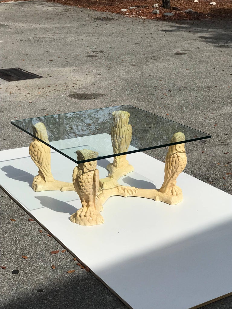 Unique Mid-Century Modern Square ''Curved Owls'' Cocktail Table or ...