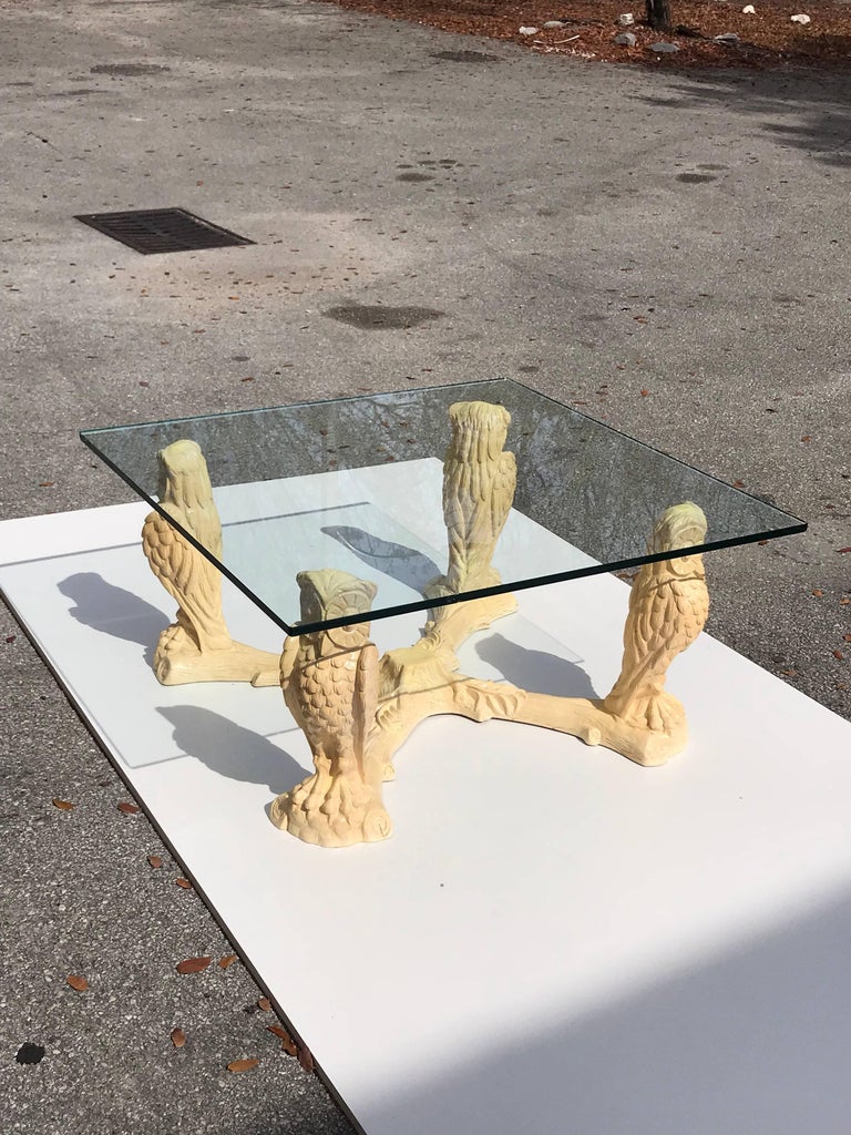 Unique Mid-Century Modern Square ''Curved Owls'' Cocktail Table or ...