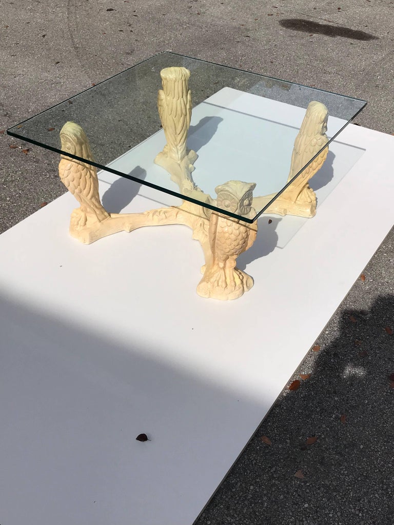 Unique Mid-Century Modern Square ''Curved Owls'' Cocktail Table or ...