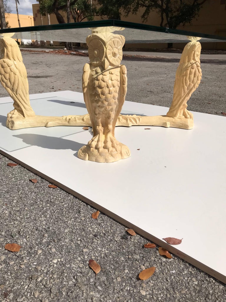 Unique Mid-Century Modern Square ''Curved Owls'' Cocktail Table or ...