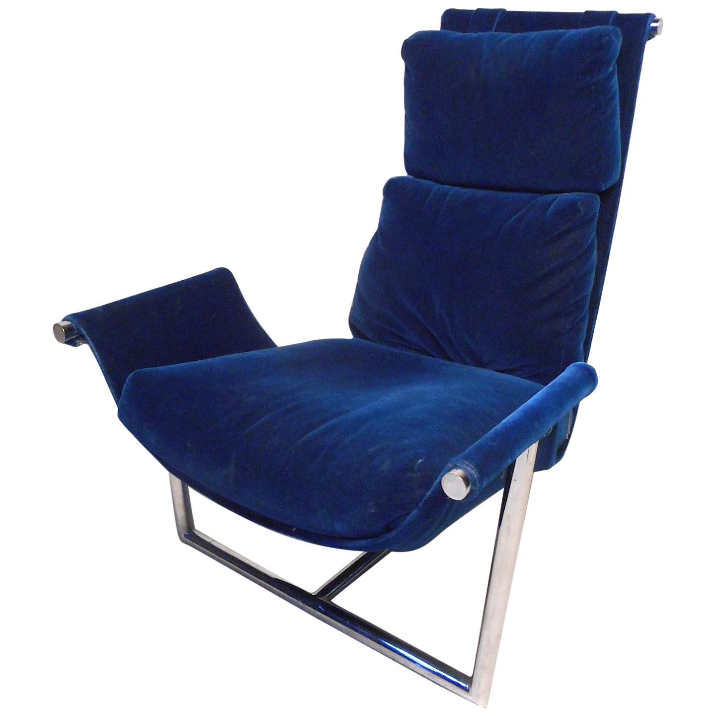Unique Midcentury Sling Chair at 1stDibs