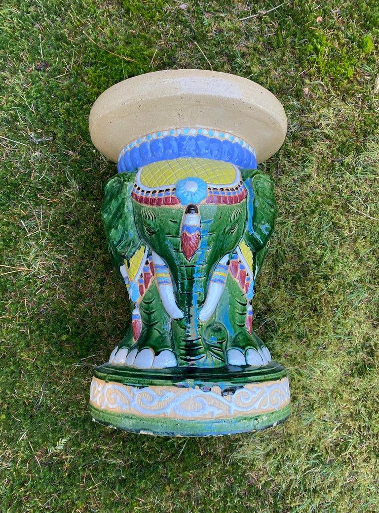 Unique Multicolor 20th Century Garden or Patio Set with Elephants For ...